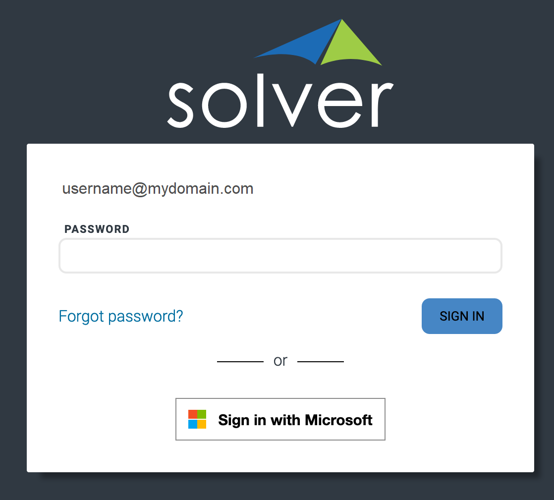 Sign in with Microsoft: Azure Active Directory – Solver – Documentation